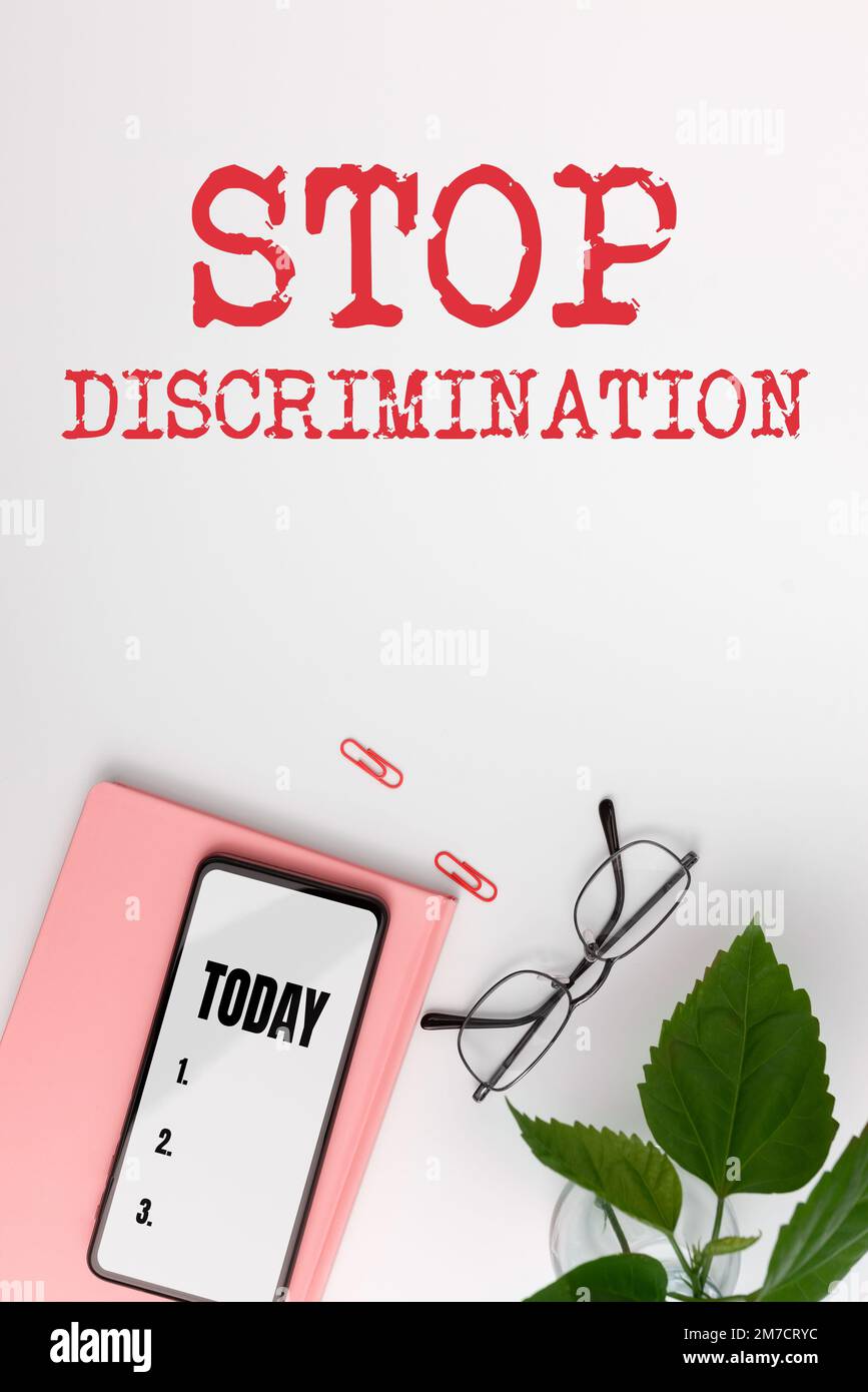 Conceptual caption Stop Discrimination. Business approach Prevent ... Conceptual caption Stop Discrimination. Business approach Prevent ...
