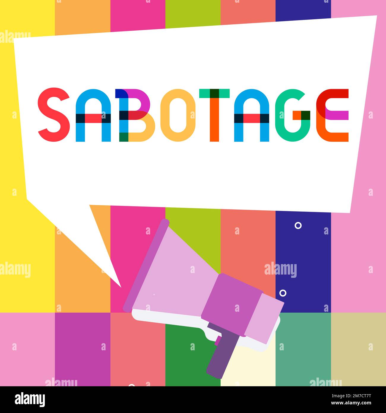 Inspiration showing sign Sabotage. Business idea destruction of an ...