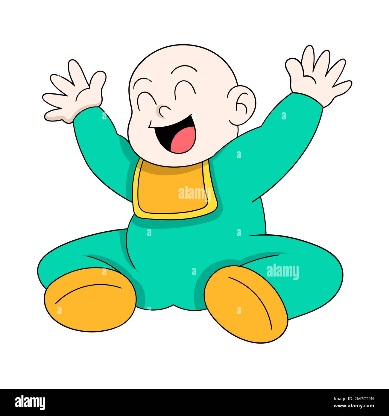 Cartoon boy raising hands hi-res stock photography and images - Alamy