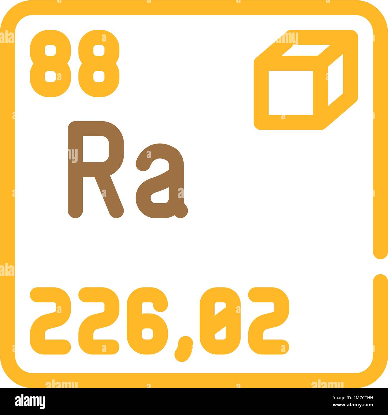 radium chemical element color icon vector illustration Stock Vector ...