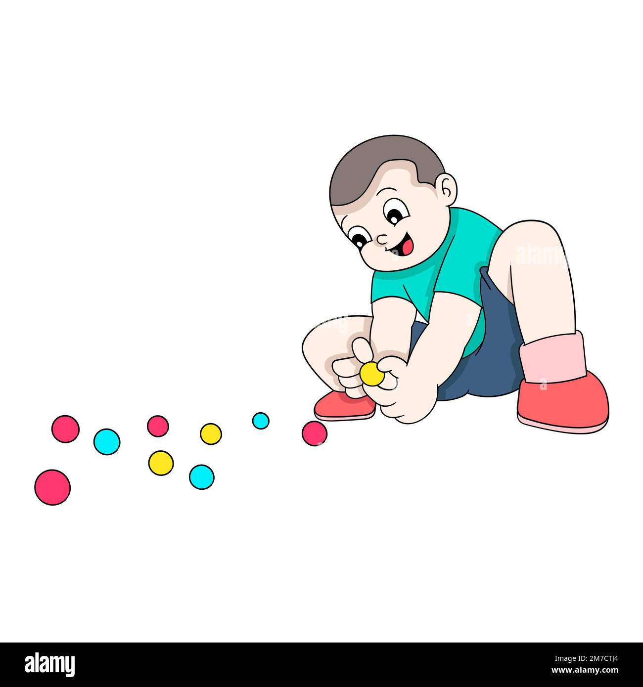 Child Playing Alone Clipart