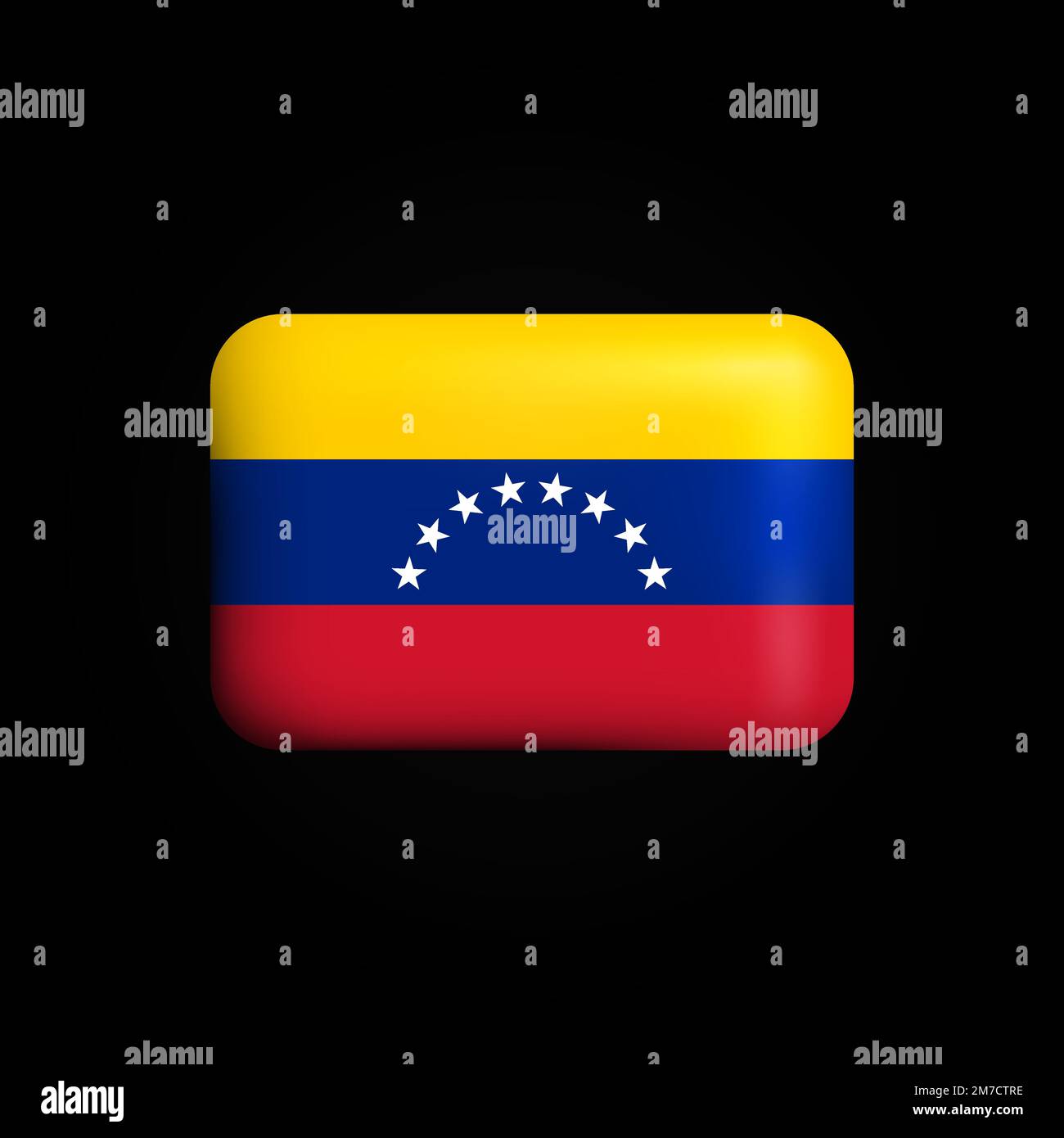 Venezuela Flag 3D Icon. National Flag of Venezuela. Vector illustration ...