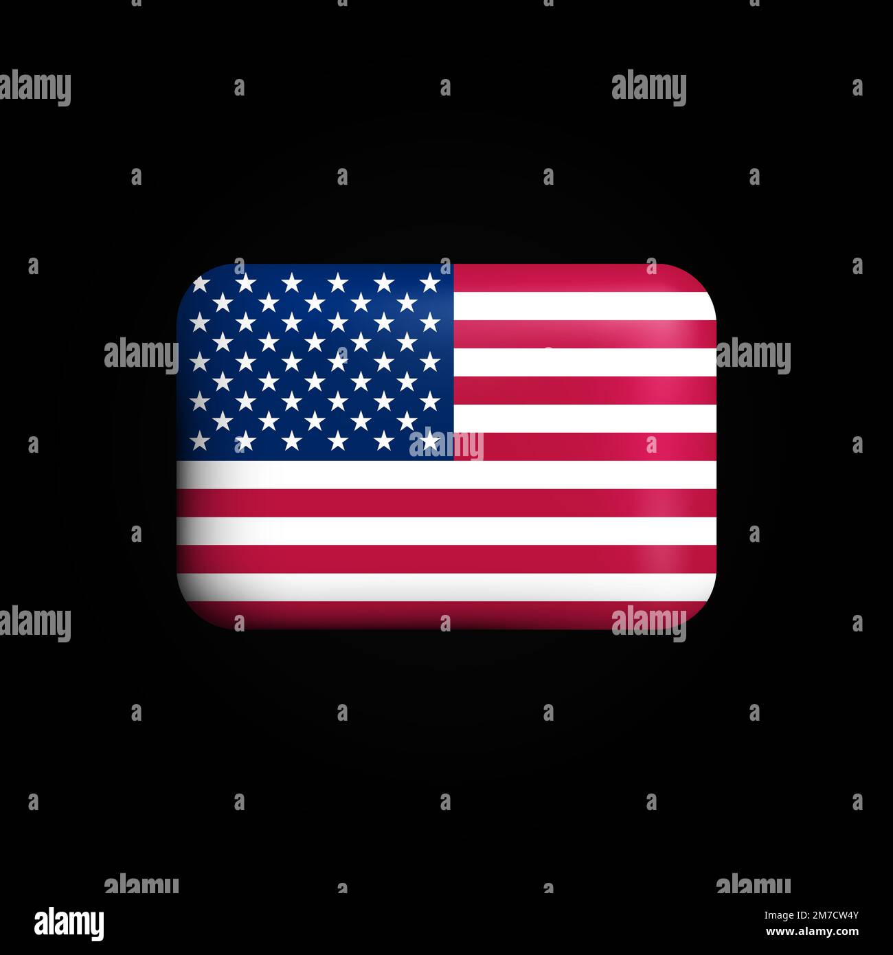 United States Flag 3D Icon. National Flag of USA. Vector illustration ...