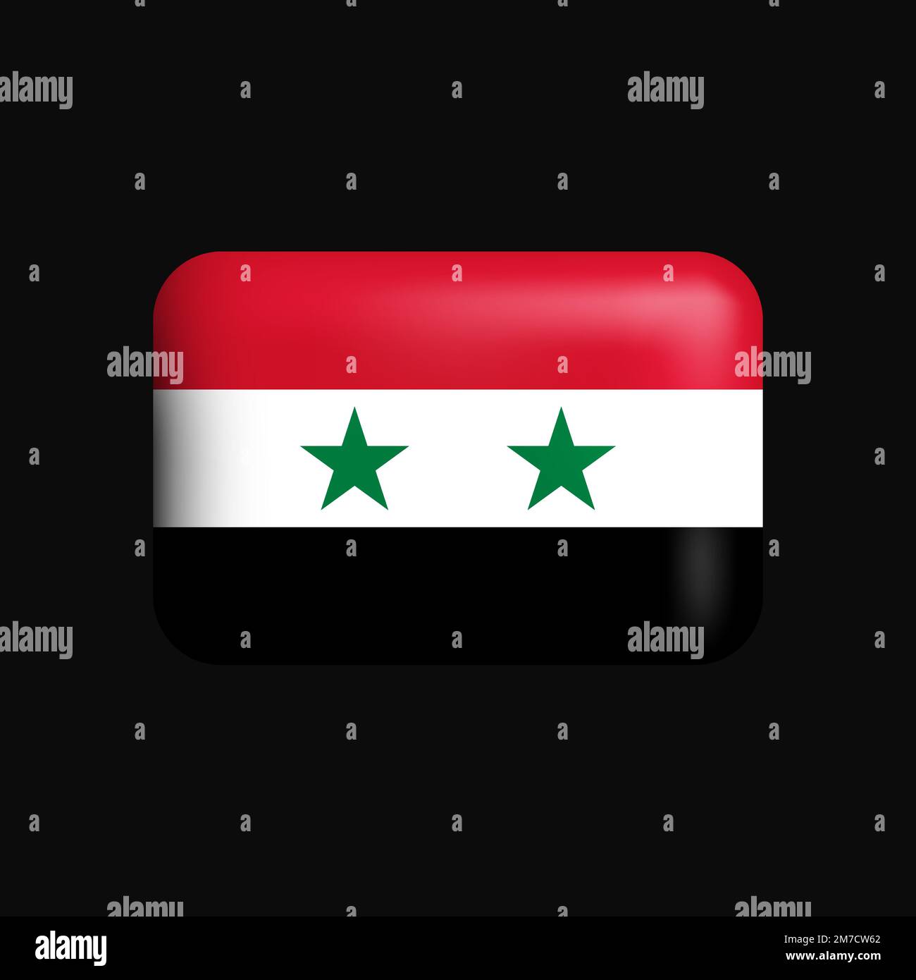 Syria Flag 3D Icon. National Flag of Syria. Vector illustration Stock ...
