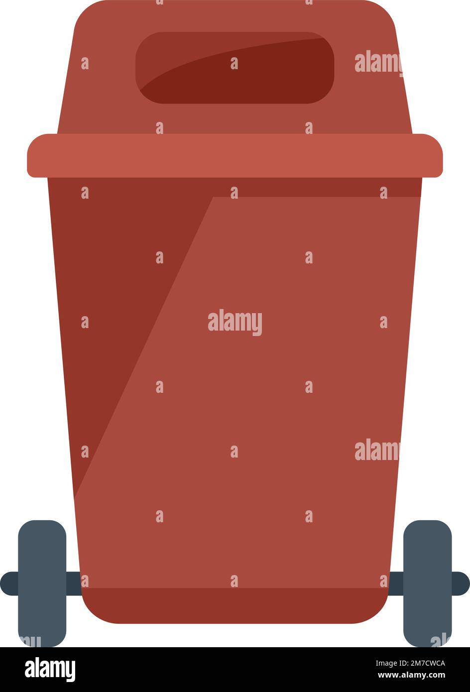 Street trash cart icon flat vector. Garbage reduce. Dry plastic ...