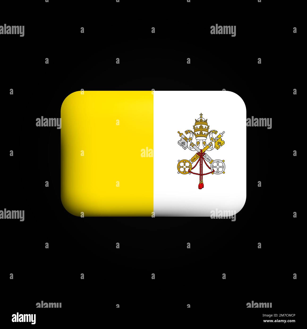 Vatican City Flag 3D Icon. National Flag of Vatican City. Vector ...