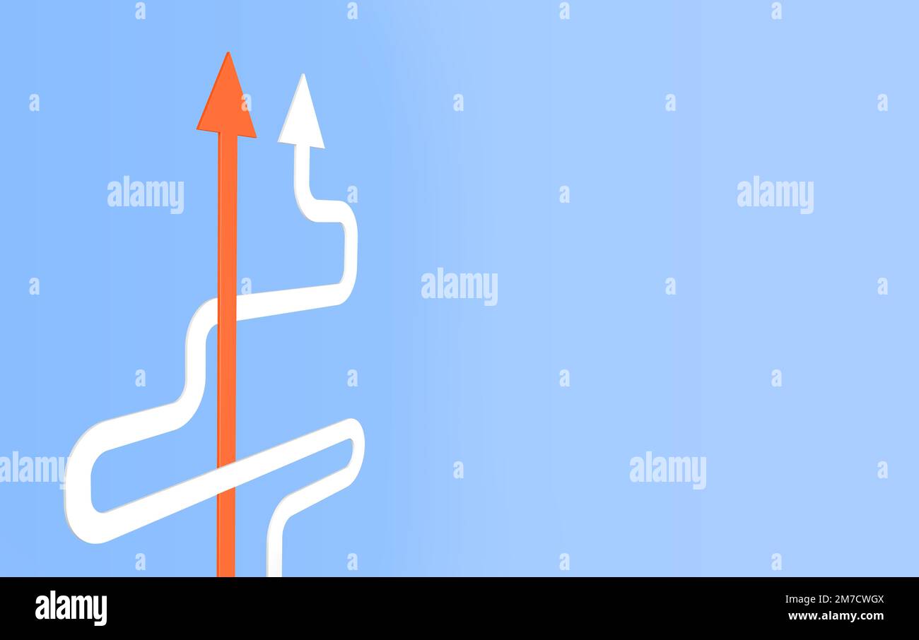Business strategy. Direction arrows point upwards. Growth Concept ...