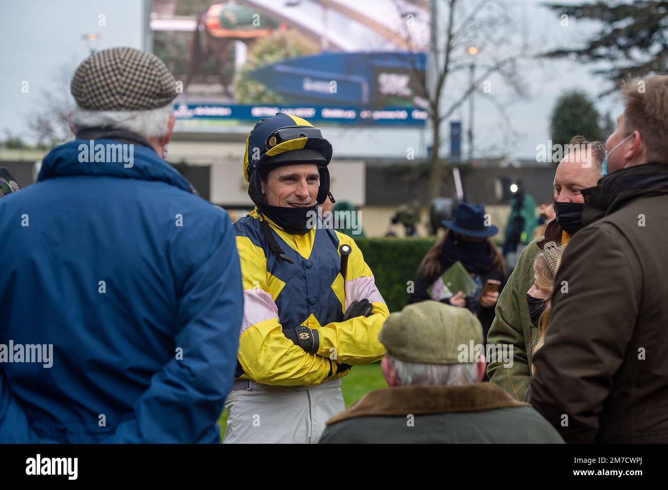 Ascot, Berkshire, UK. 22nd January, 2022. Jockey Harry Skelton in the ...