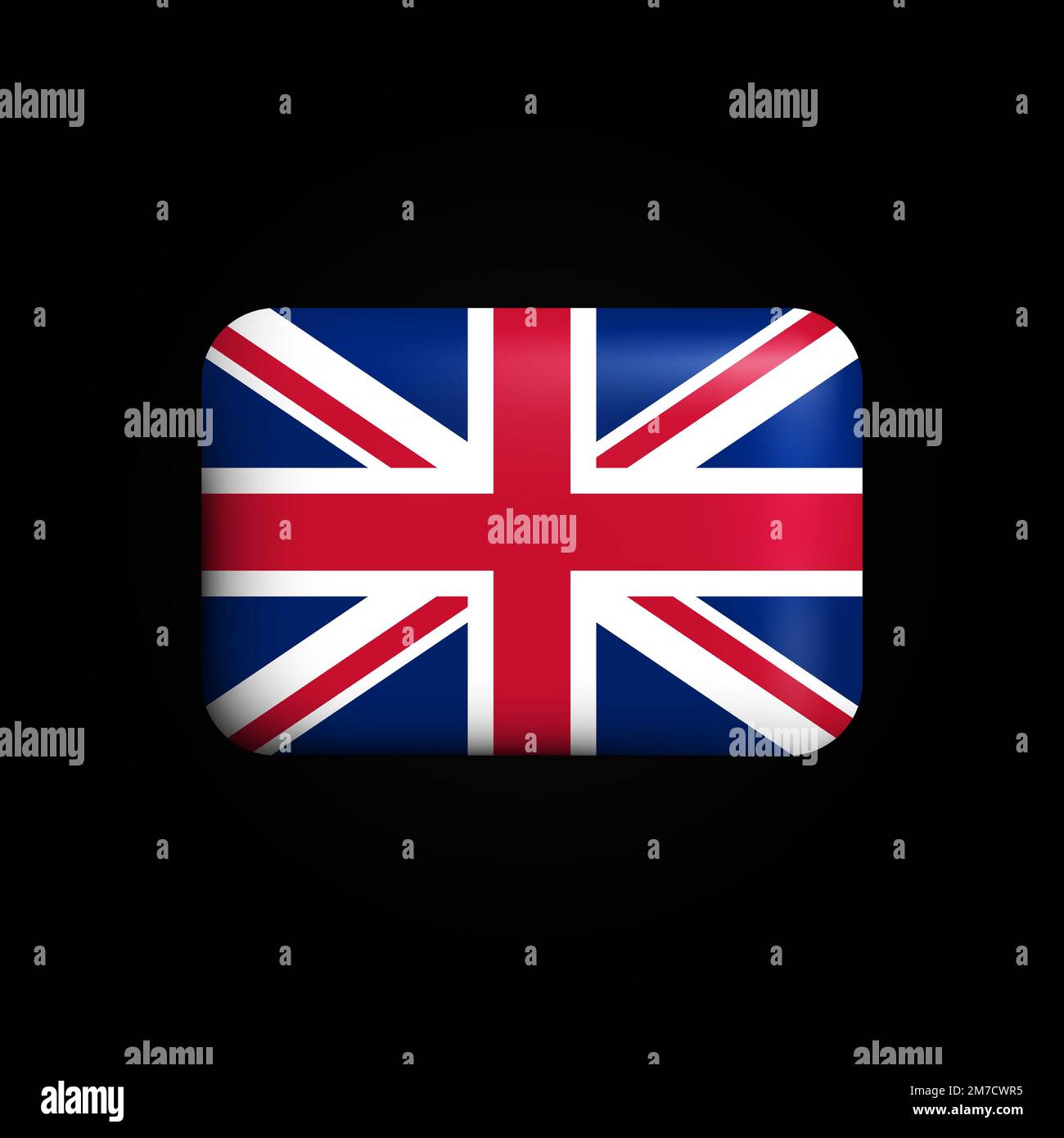 United Kingdom Flag 3D Icon. National Flag of UK. Vector illustration ...
