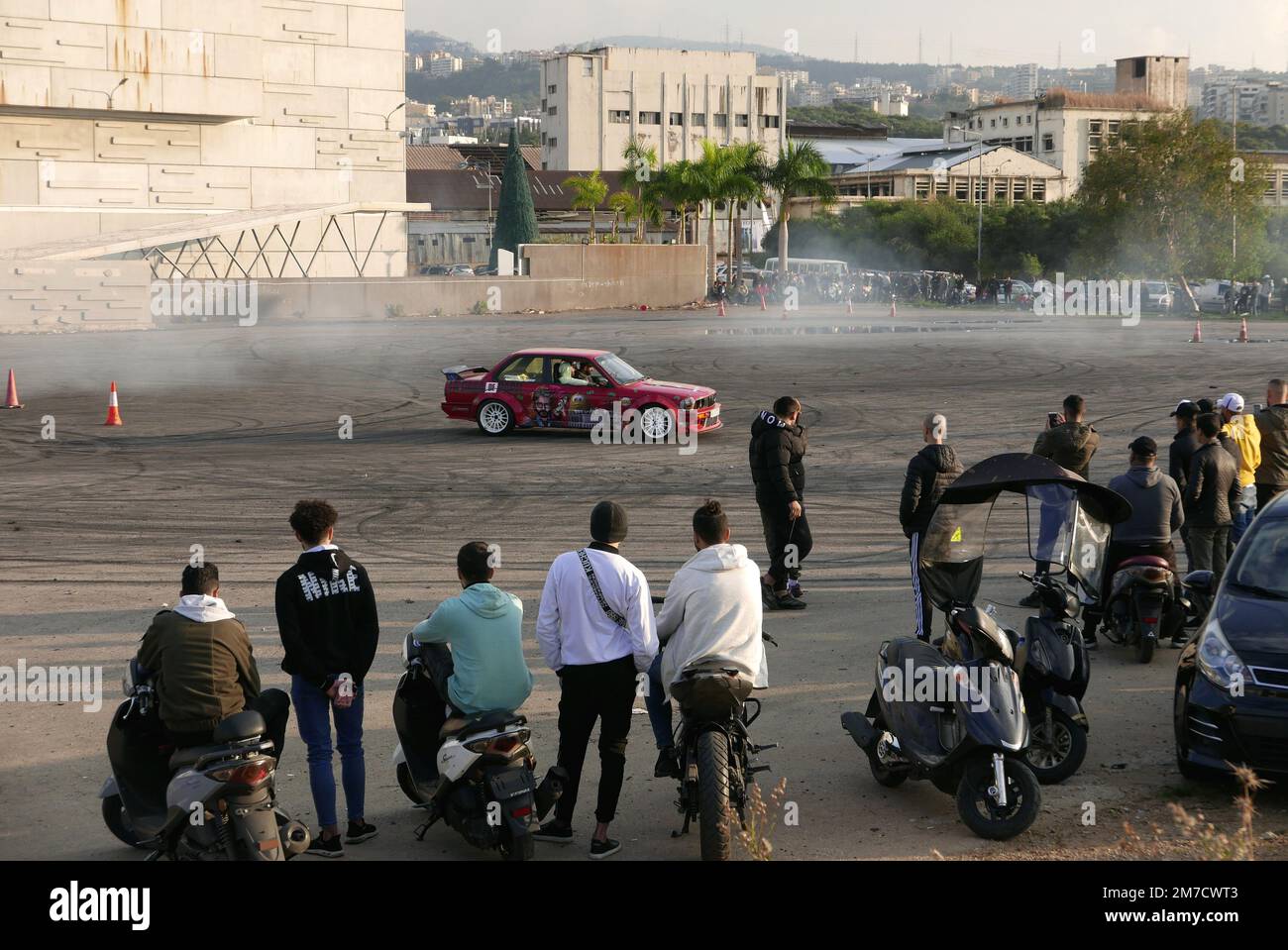 Choueifat beirut lebanon car drifting show hi-res stock photography and ...