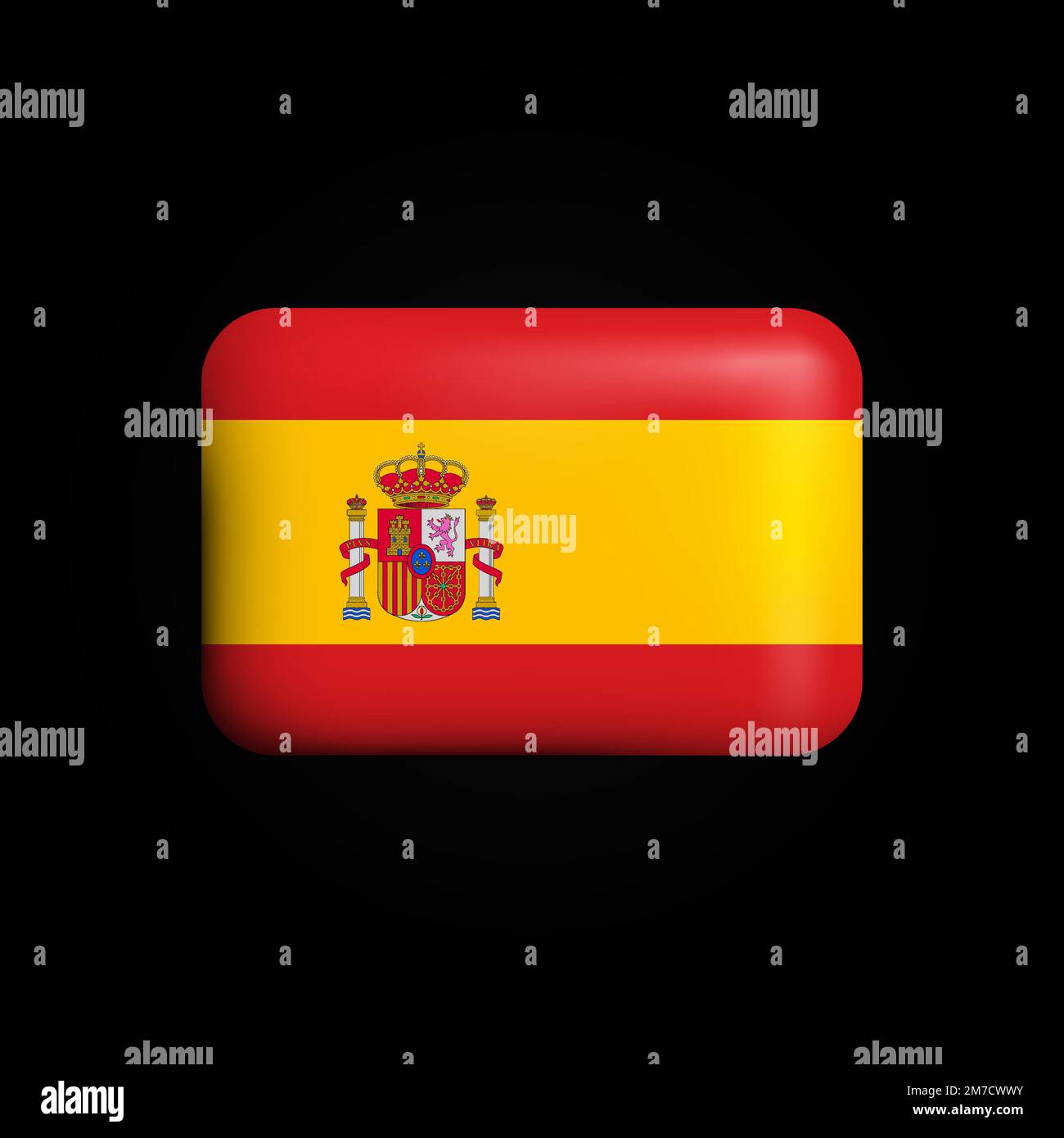 Spain Flag 3D Icon. National Flag of Spain. Vector illustration Stock ...
