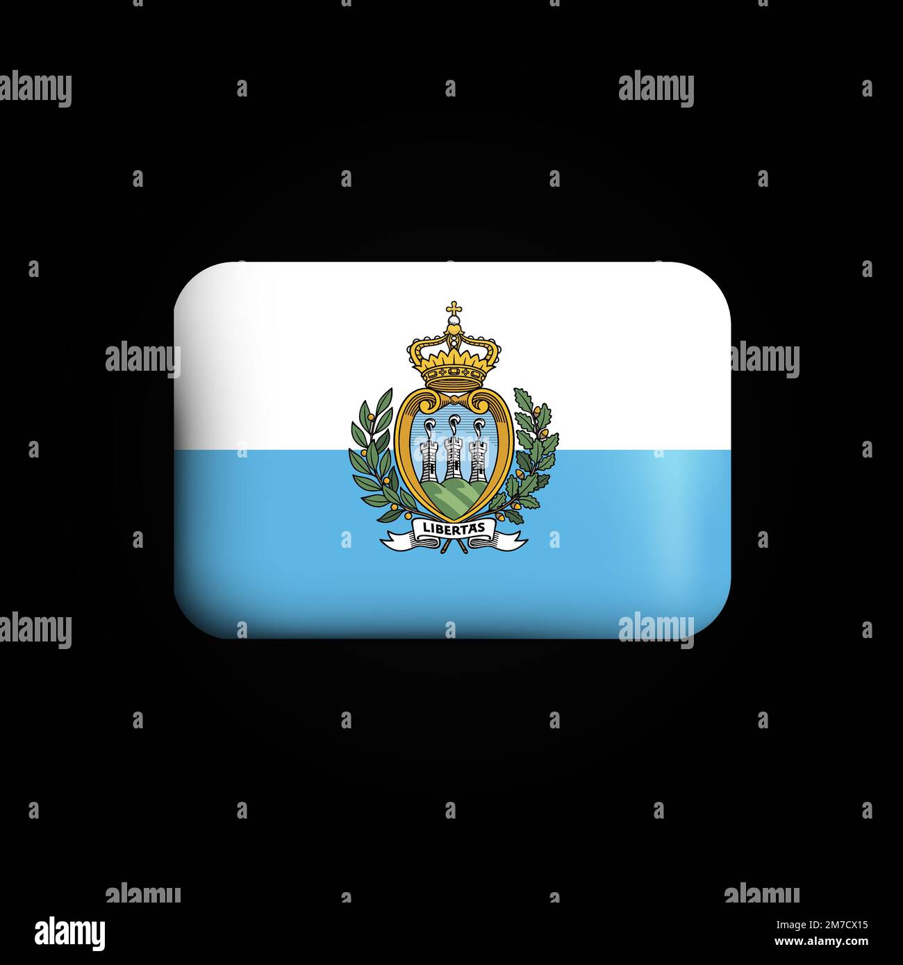 San Marino Flag 3d Icon National Flag Of San Marino Vector