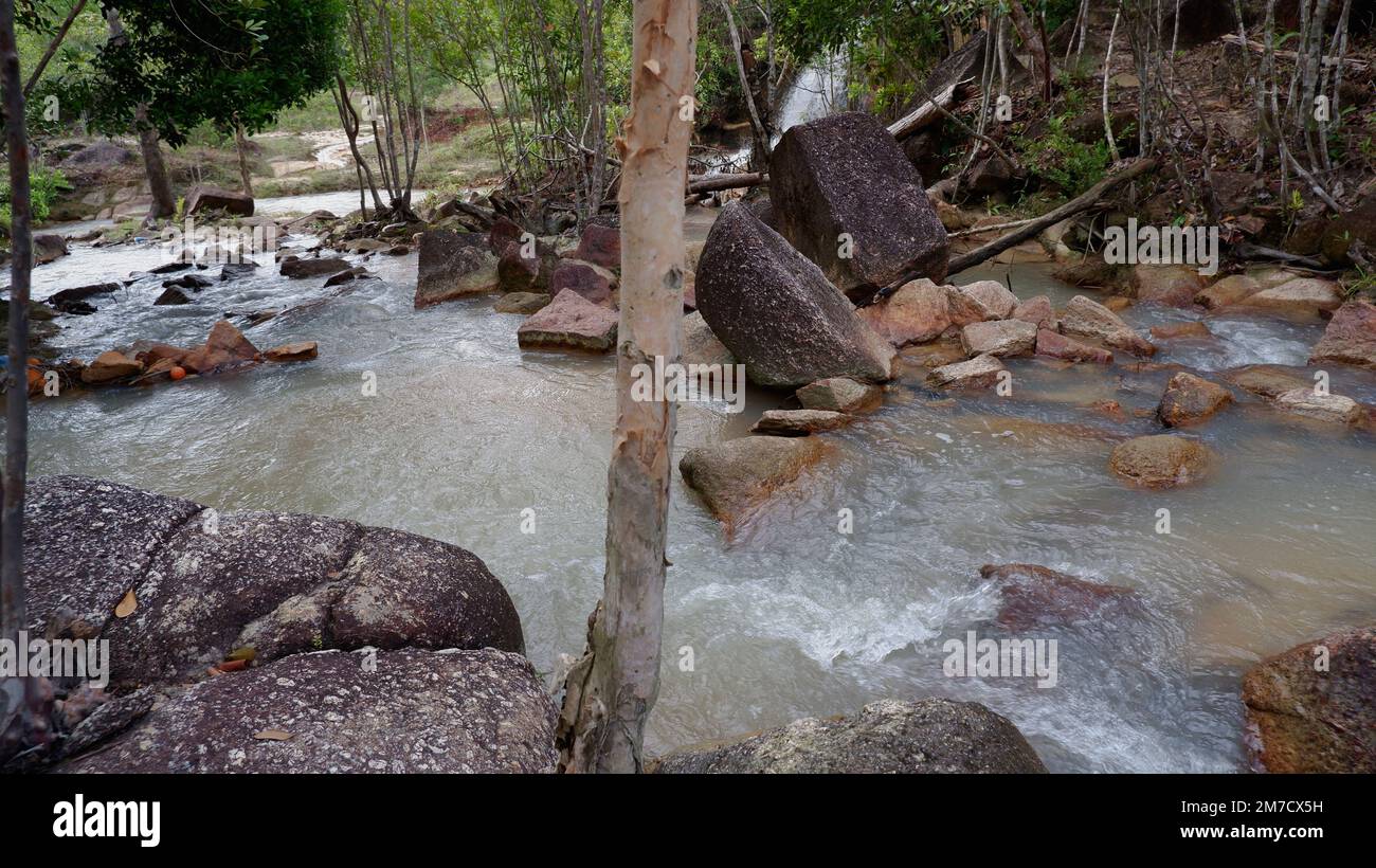 Natural Rivers Flowing From The Mountains Stock Photo - Alamy