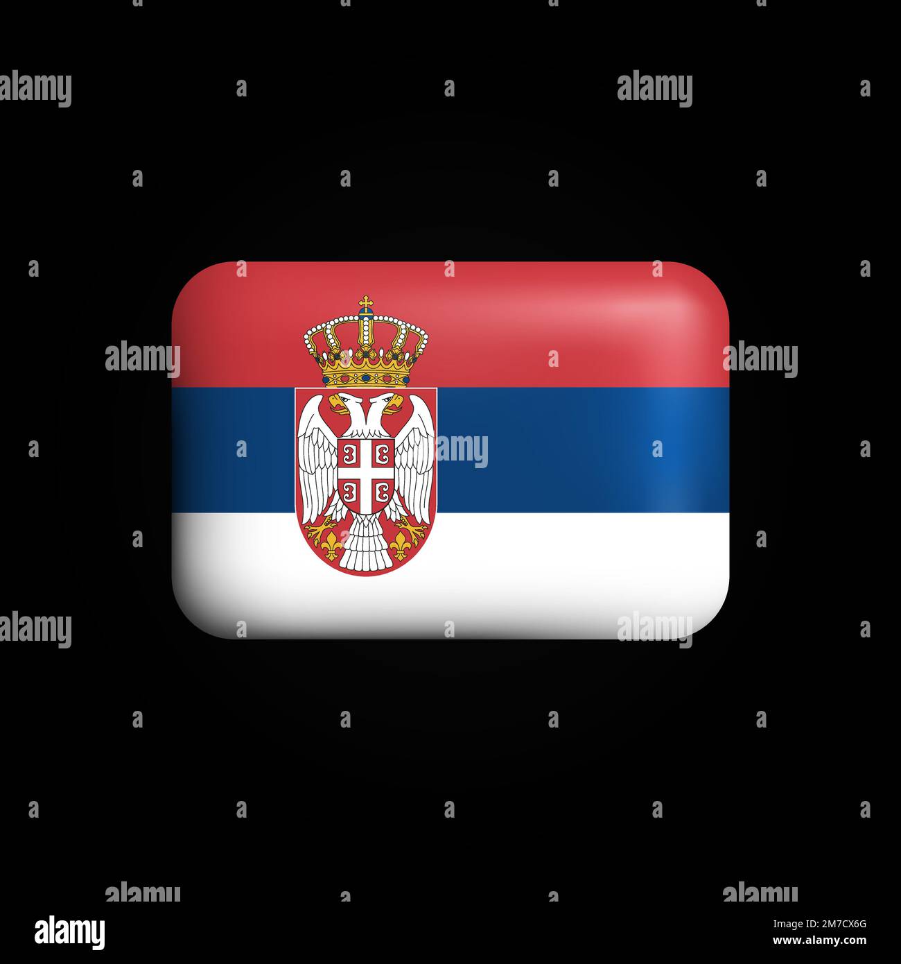 Serbia Flag 3D Icon. National Flag of Serbia. Vector illustration Stock ...