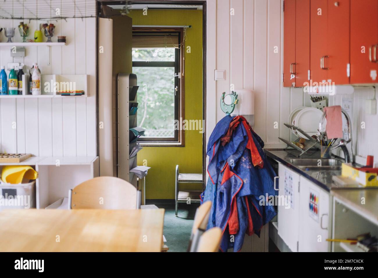 Interior of kitchen in day care center Stock Photo - Alamy