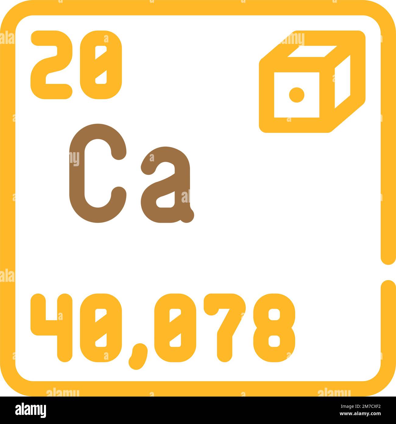 calcium chemical element color icon vector illustration Stock Vector ...