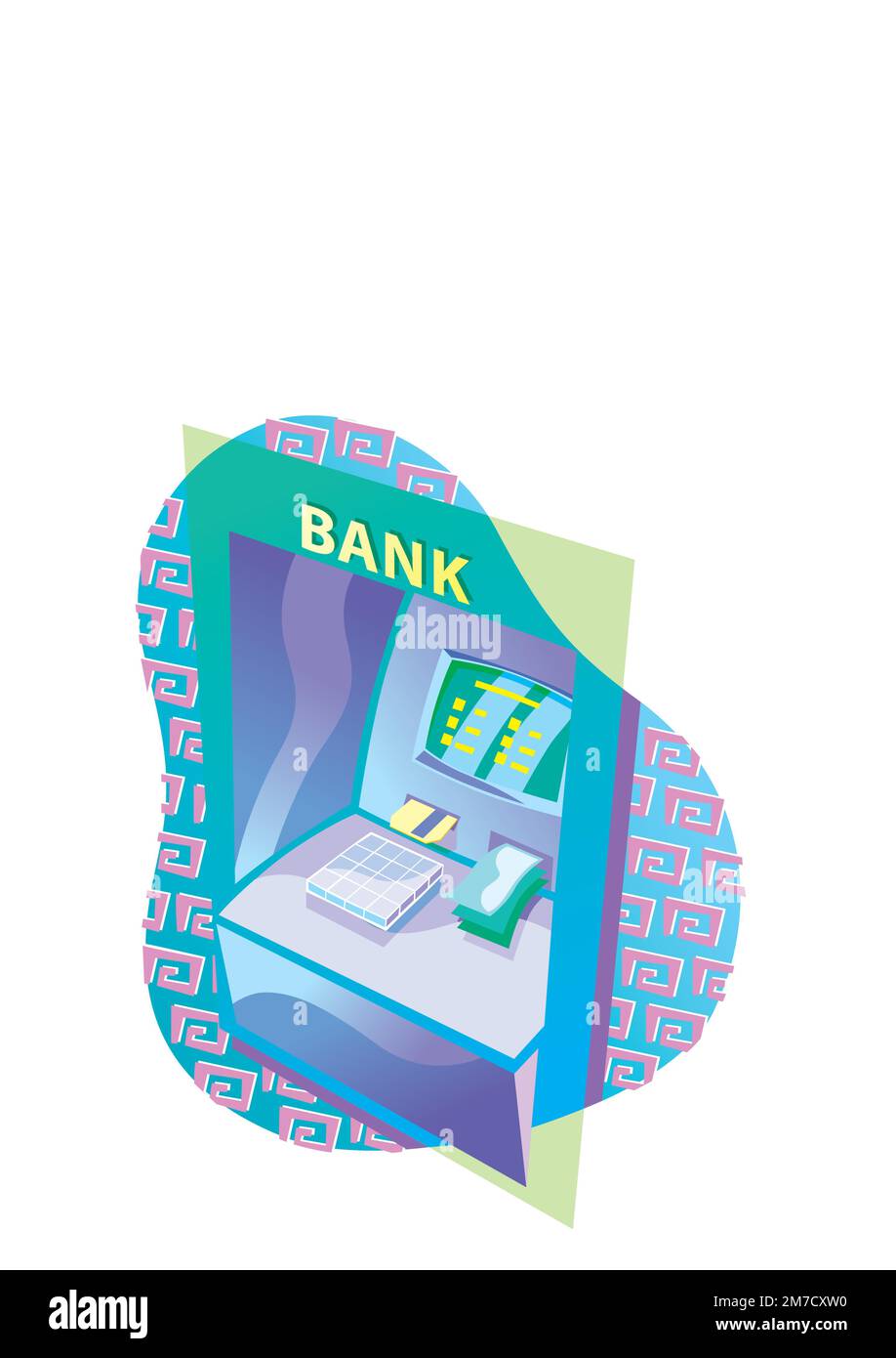 ATM for cash withdrawal. Vector illustration in flat style Stock Vector ...