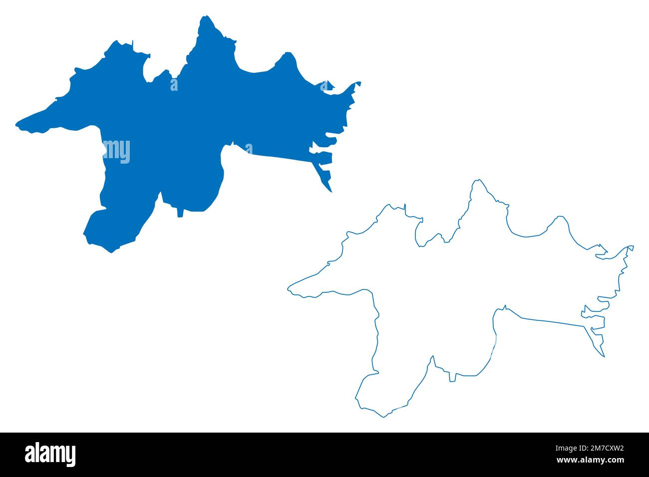 Lake Shanti Sagara (Republic of India) map vector illustration ...