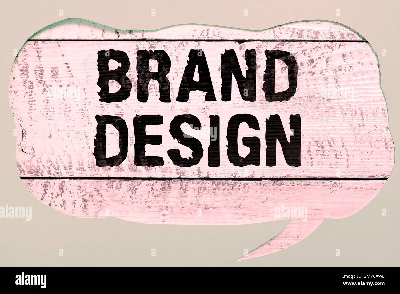 Text sign showing Brand Design. Word Written on visual elements that ...