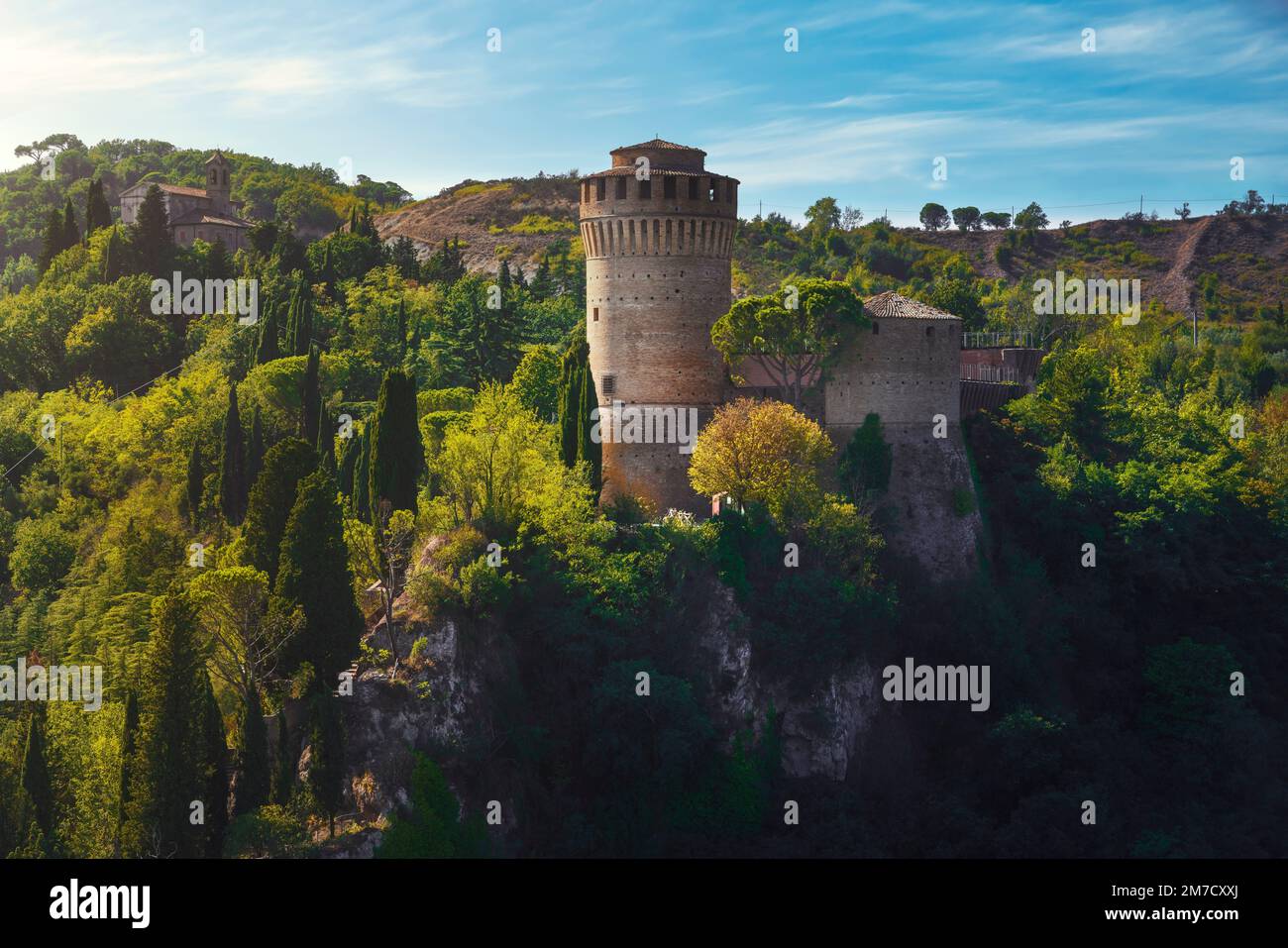 Brisighella historic fortress. View from clack tower. Also known as ...