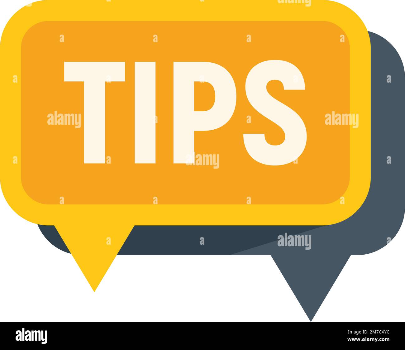 Help tip icon flat vector. Quick trick. Info text isolated Stock Vector ...