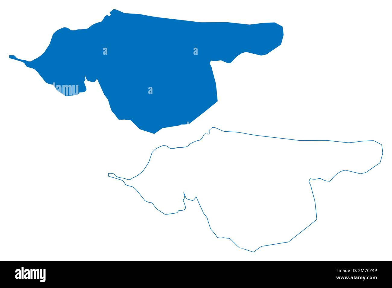 Lake Tsomgo (Republic of India) map vector illustration, scribble ...