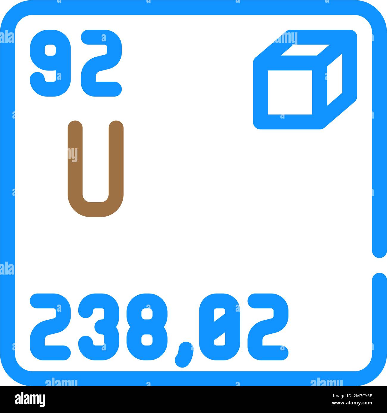 uranium chemical element color icon vector illustration Stock Vector ...