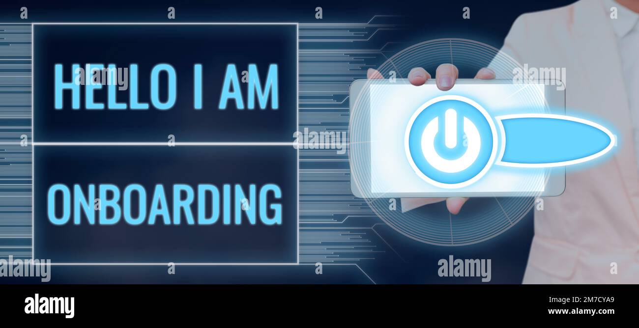 Conceptual display Hello I Am Onboarding. Business showcase Action ... Conceptual display Hello I Am Onboarding. Business showcase Action ...