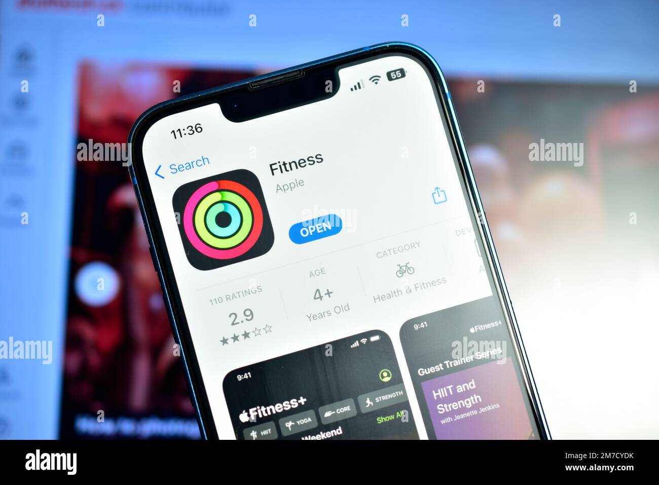 New Delhi, India – January 07, 2023: Apple fitness app on iphone for ...