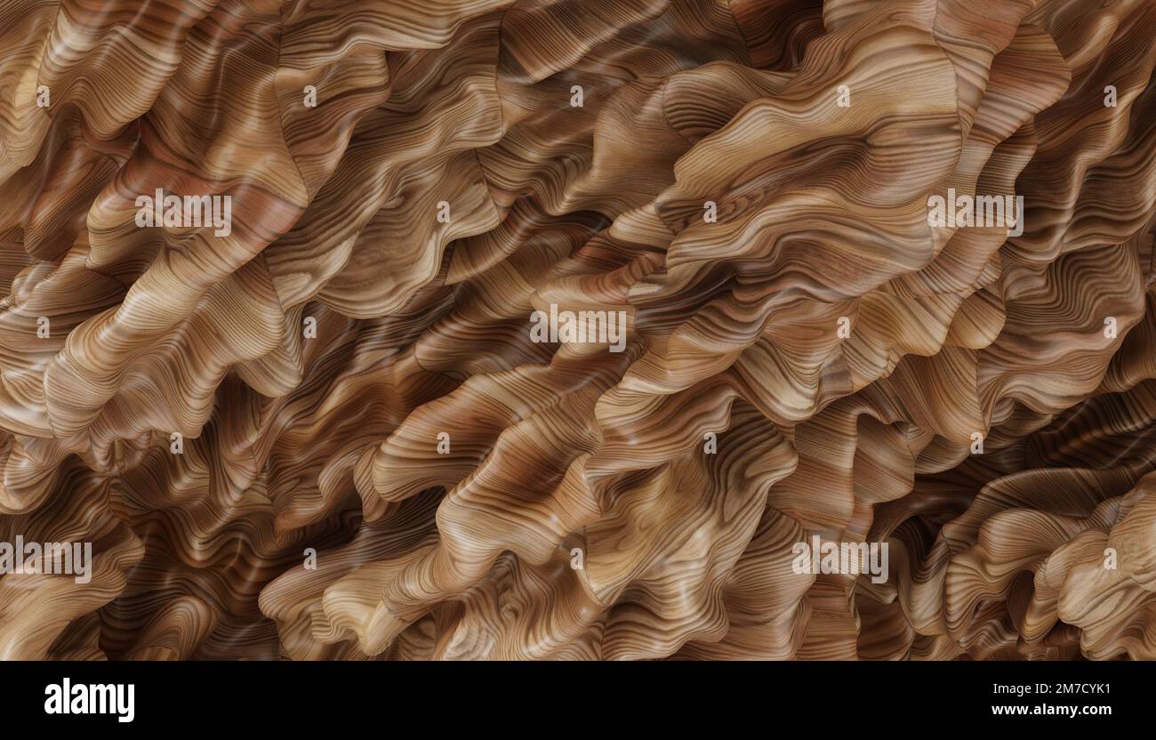 Detail of a rock with variants of brown. Rock full of curves and smooth ...