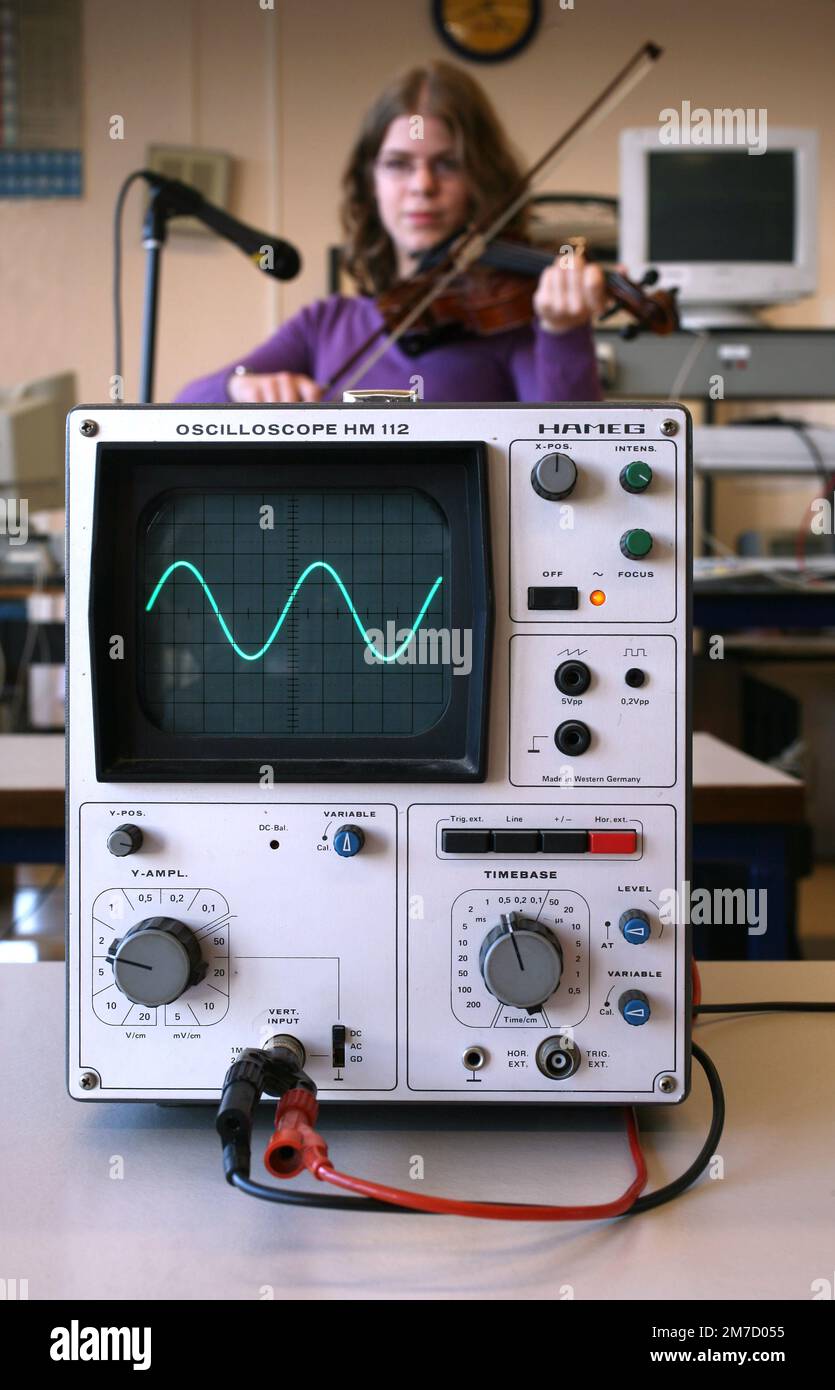oscilloscope shows the sound pattern of a violin Stock Photo - Alamy