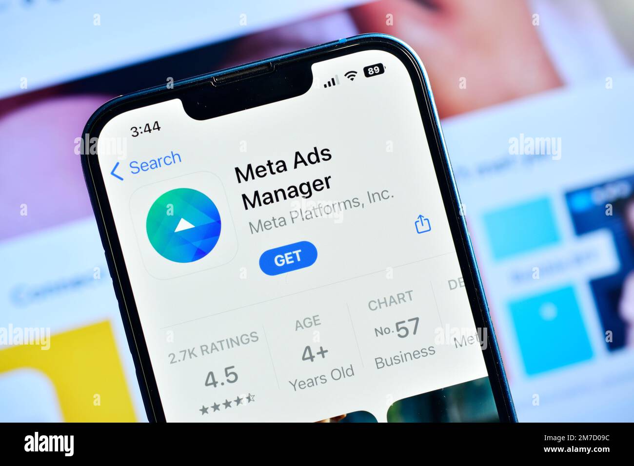 New Delhi, India – January 07, 2023: Meta adsd manager is used to run ...