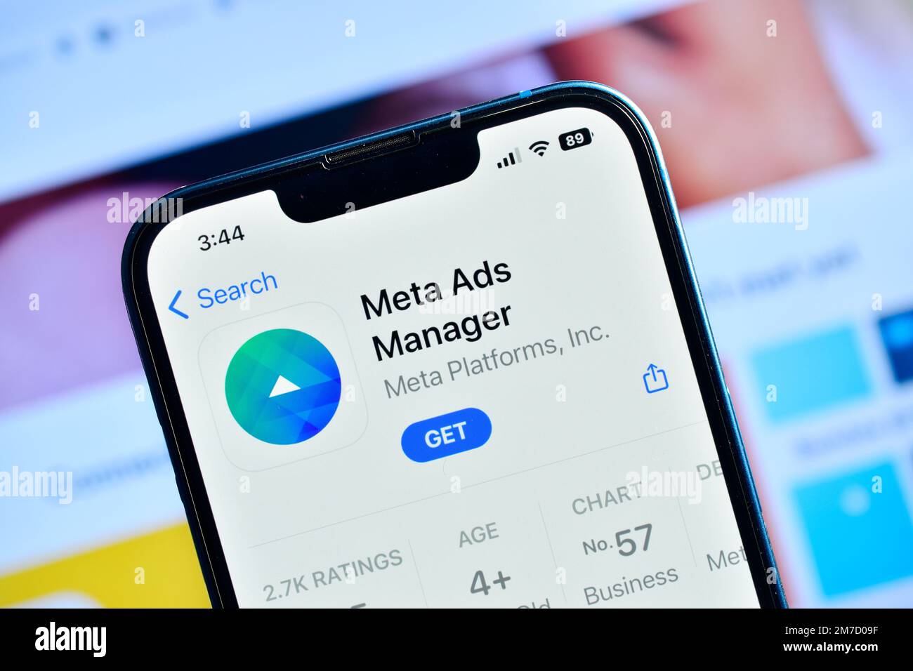 New Delhi, India – January 07, 2023: Meta adsd manager is used to run ...