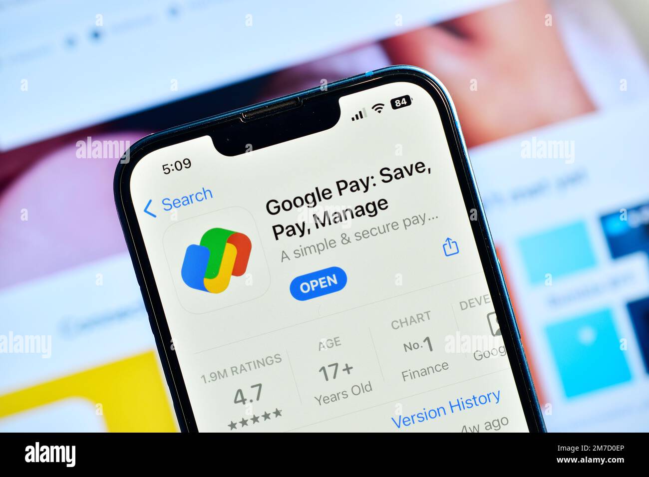 New Delhi, India – January 07, 2023: Google pay online mobile payment ...