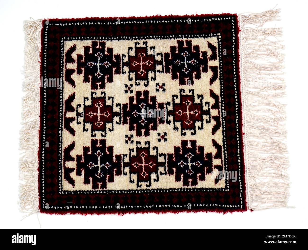 different beautiful Oriental Turkish handmade rugs on white background ...