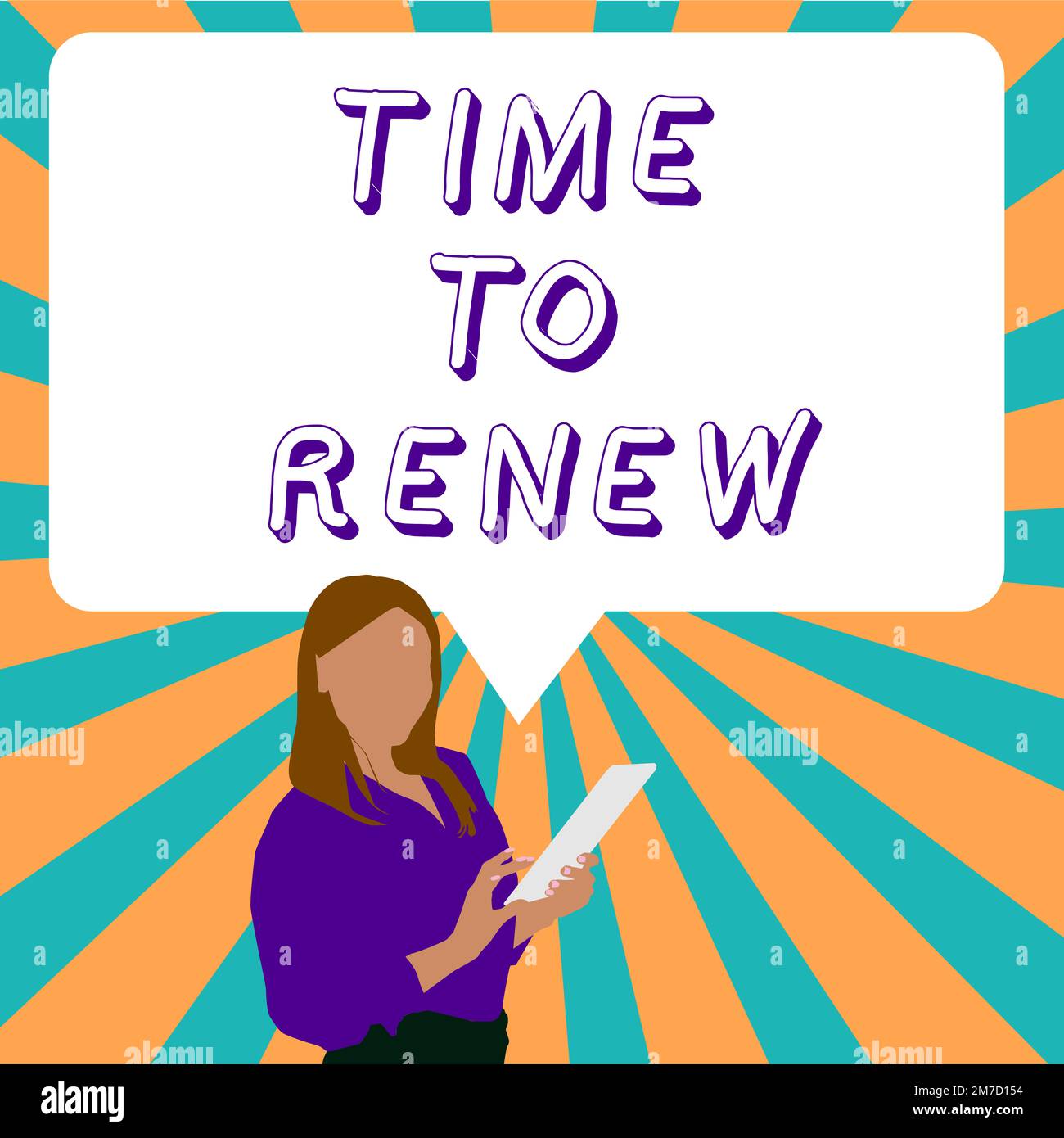 Text sign showing Time To Renew. Conceptual photo Continue the ...