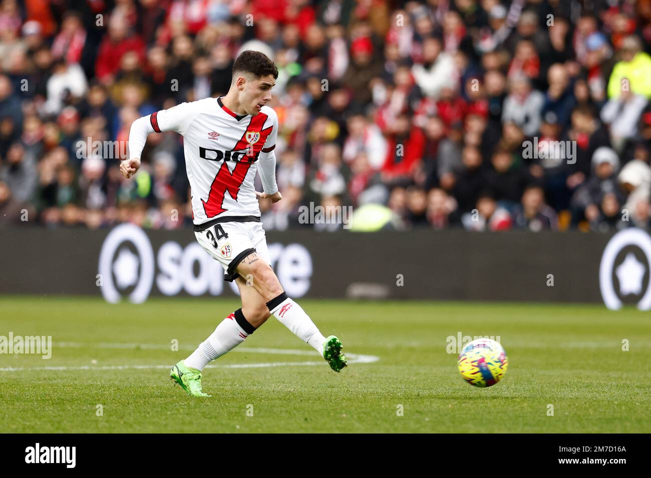 Sergio Camello of Rayo Vallecano during the Spanish championship La ... Sergio Camello of Rayo Vallecano during the Spanish championship La ...