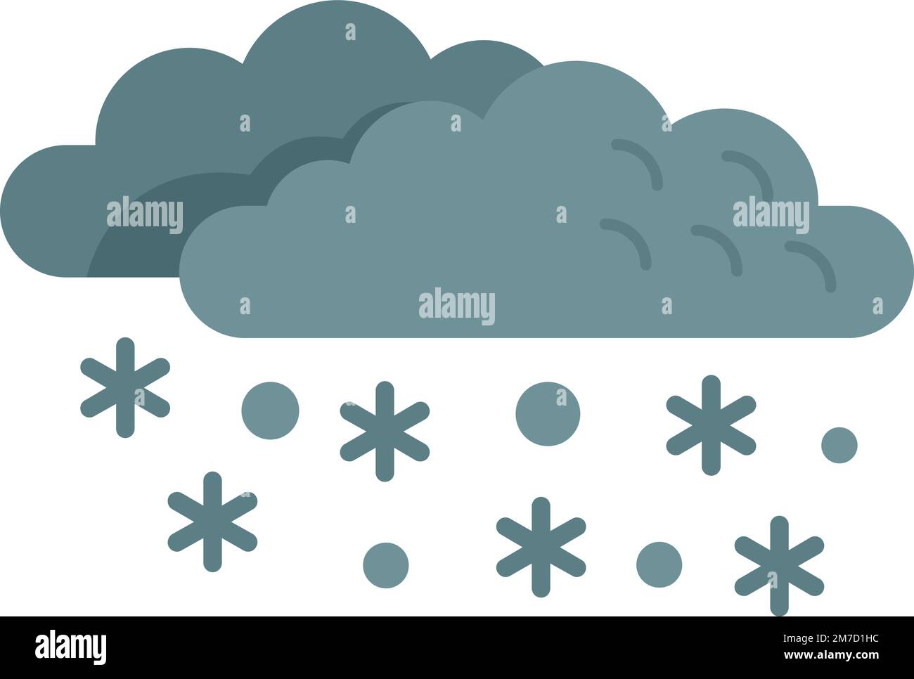 Rain snow cloud icon flat vector. Cloudy weather. Cold forecast isolated Stock Vector Image ...