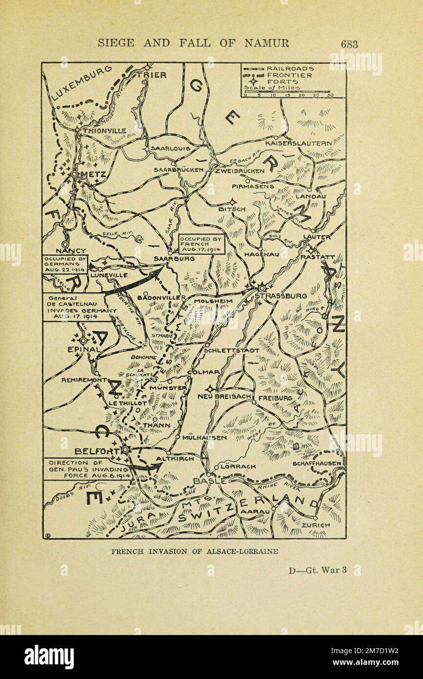 World war i map alsace hi-res stock photography and images - Alamy