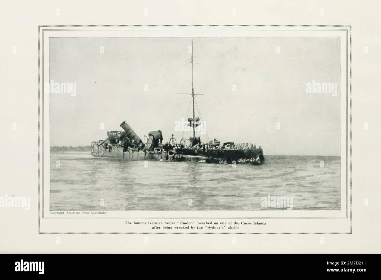 Emden Aground after the Sydney’s Victory from the book The story of the ...