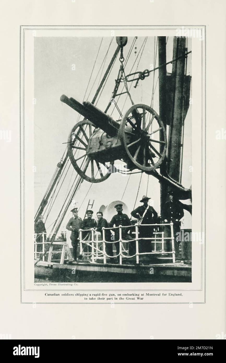 Canadians Shipping Field Artillery from the book The story of the great ...
