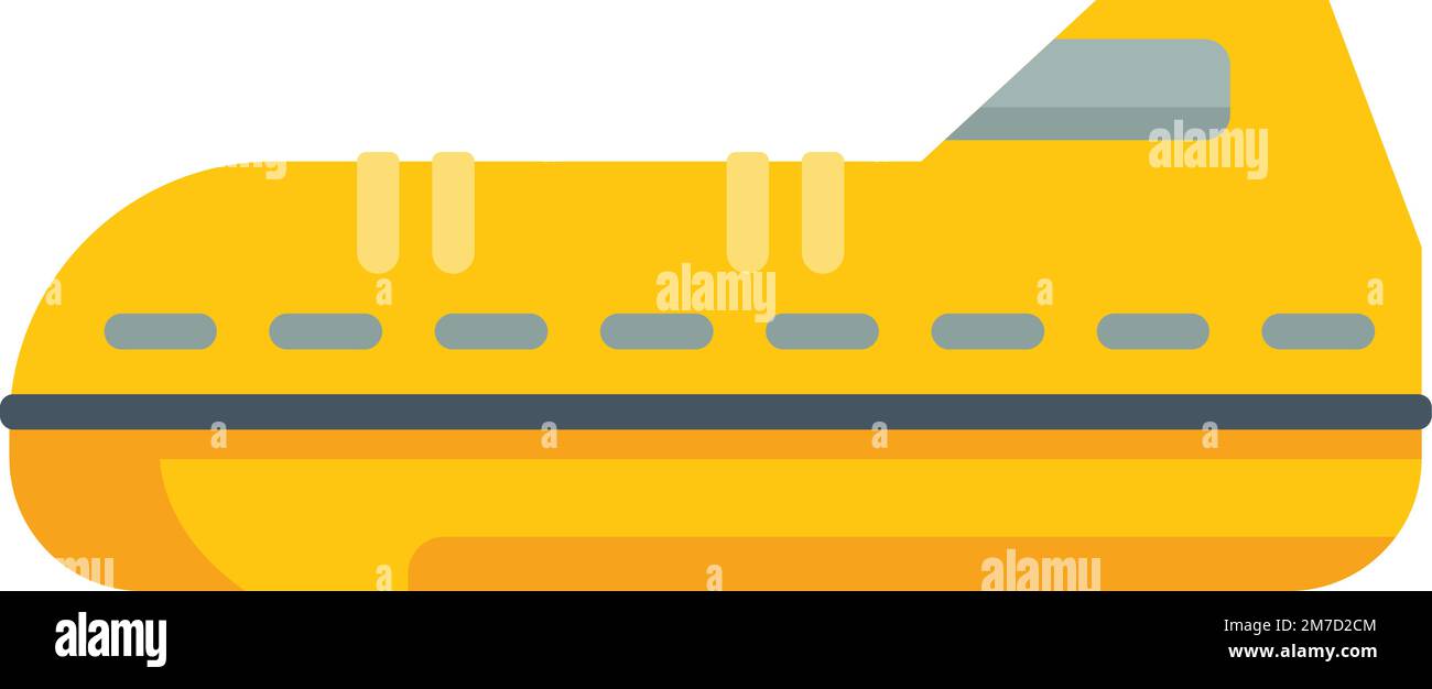 Lifeboat icon flat vector. Sea boat. Natural ship isolated Stock Vector ...