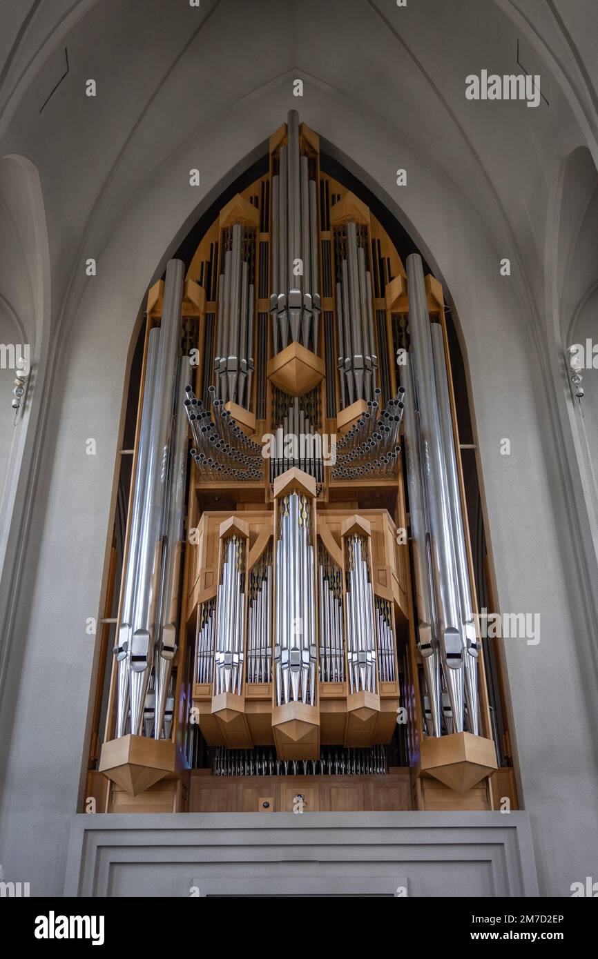 Church Organ at Hallgrímskirkja (Church of Hallgrímur) is a Lutheran ...