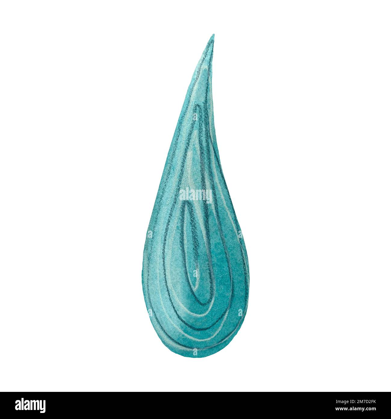 Drop water textured a watercolor flat illustration Stock Photo - Alamy