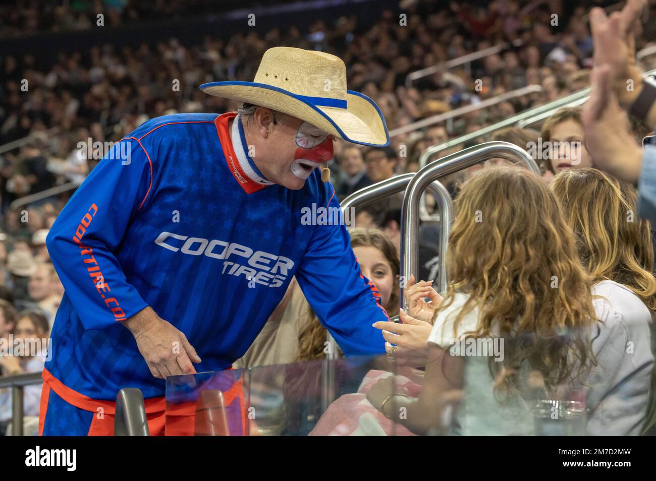 New York, United States. 06th Jan, 2023. PBR barrelman Flint Rasmussen ...