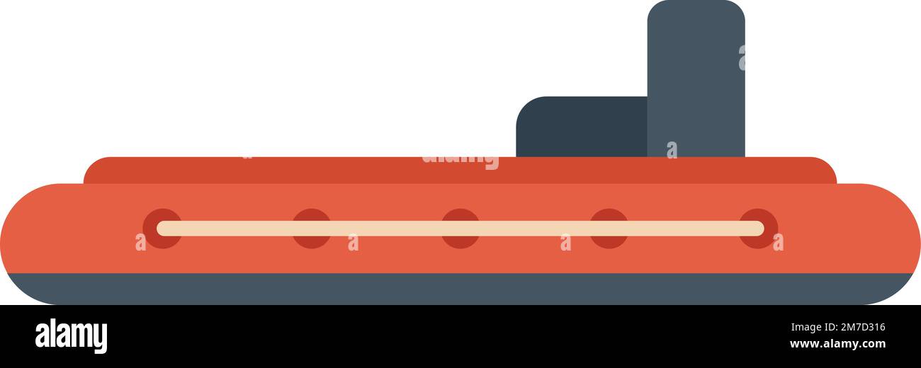 Coast rescue boat icon flat vector. Sea flood. Guard raft isolated ...