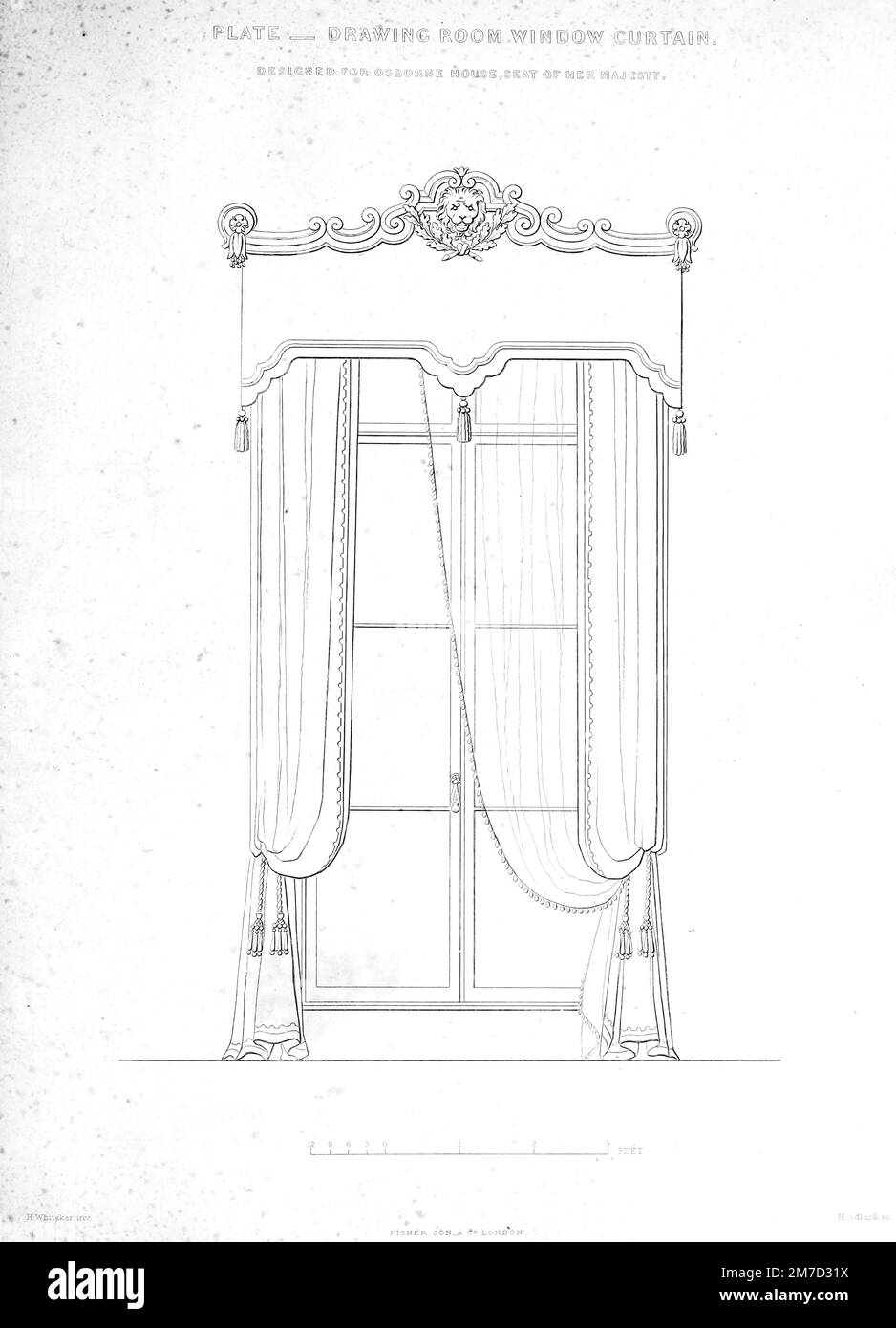 Window Cornice and Valance, in the Italian style, designed for her ...