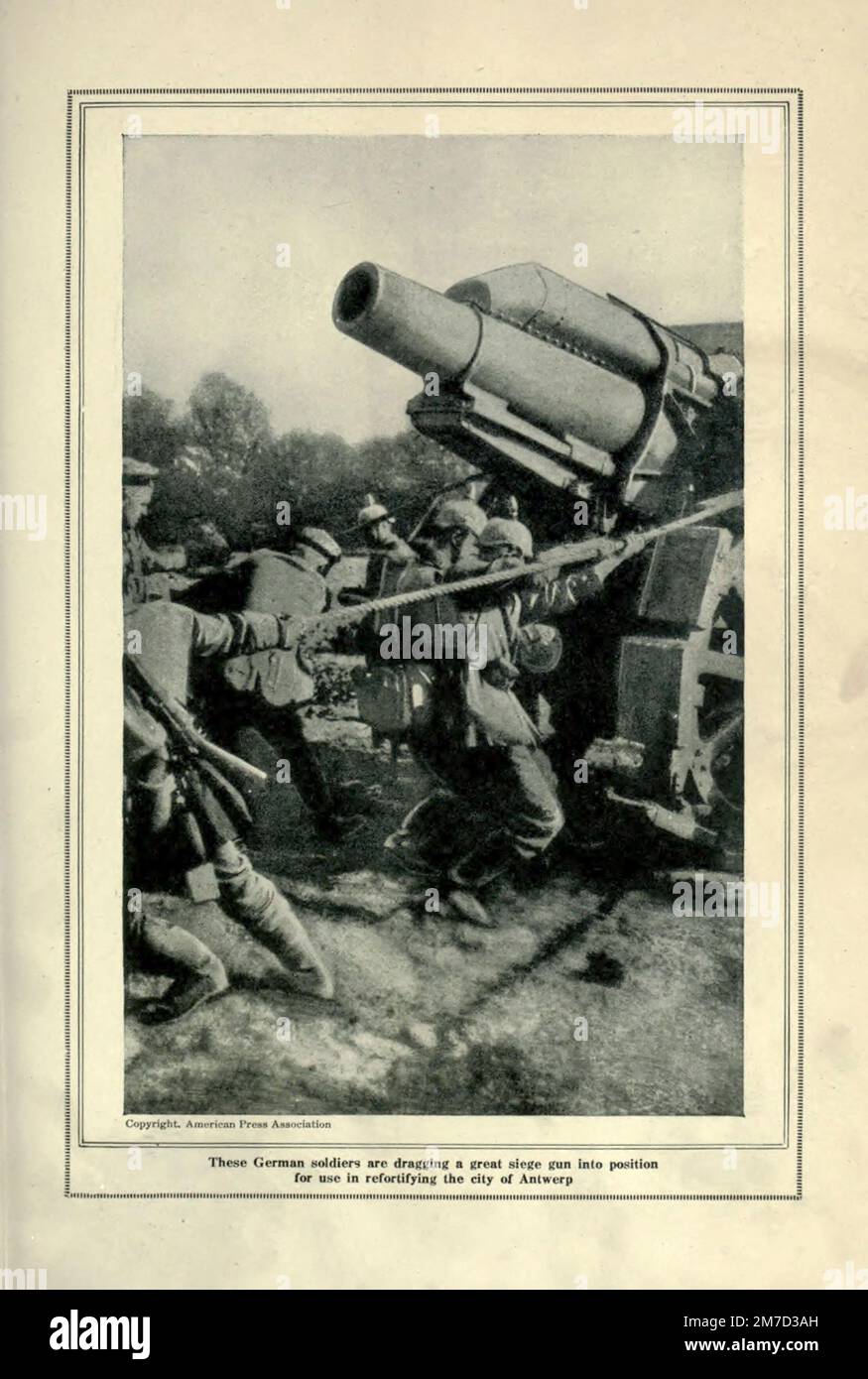 Germans Refortifying Antwerp from the book The story of the great war ...