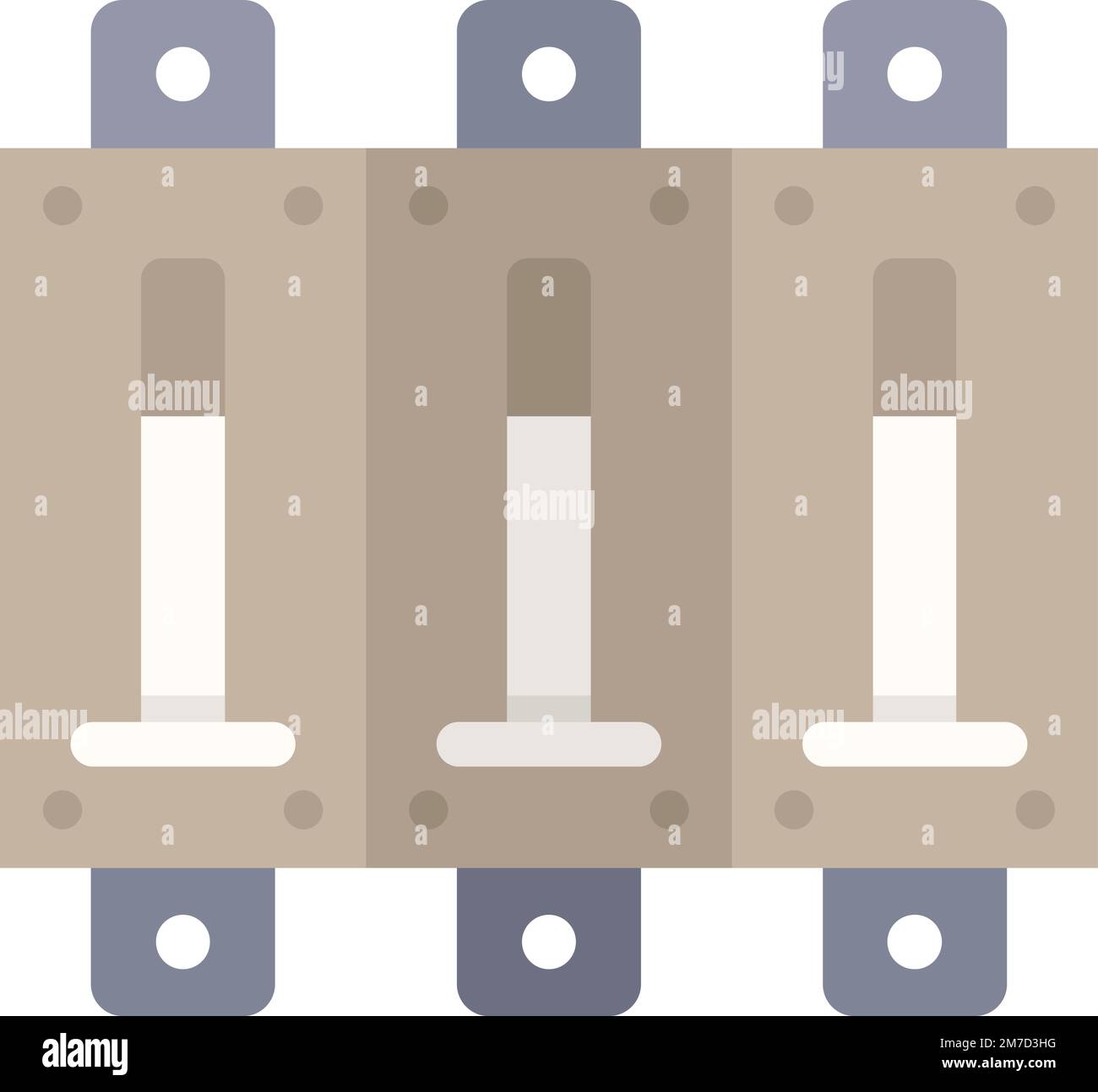 Technician breaker icon flat vector. Circuit box. Switch fuse isolated ...