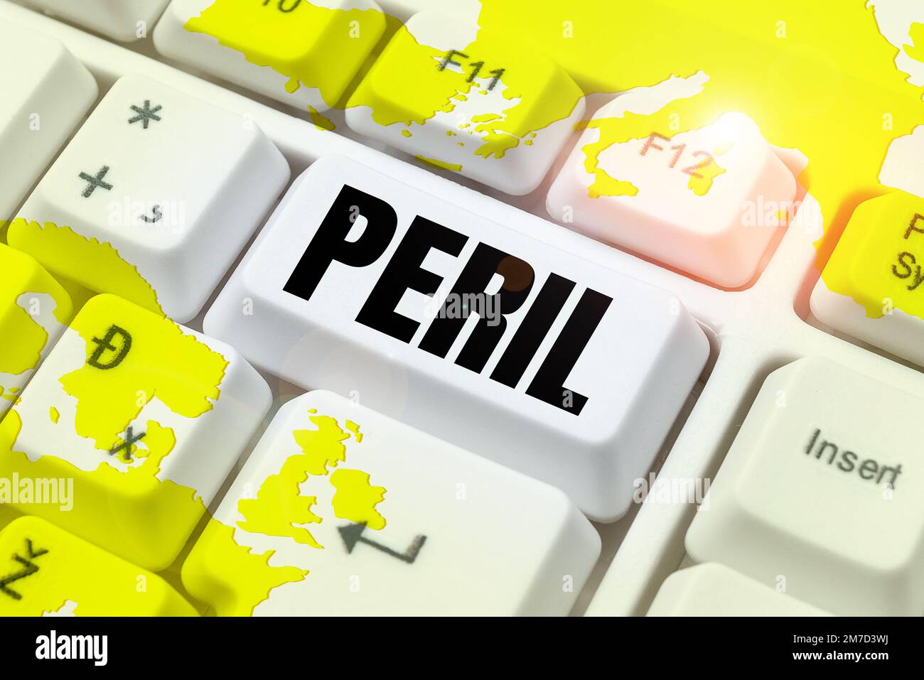 Conceptual display Peril. Word Written on indicates something extremely ...